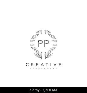 PP Initial Letter Flower Logo Template Vector premium vector Stock ...