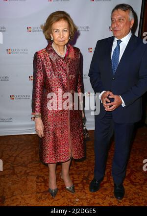 Queen Sofía of Spain with Dr. Carlos Cordon-Cardo attend the Sophia ...