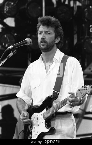 Eric Clapton on stage during the Music For The Marsden concert held at ...