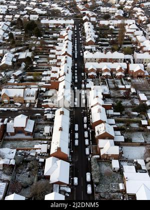 A dusting of snow across Rothwell in Northamptonshire. Picture date ...