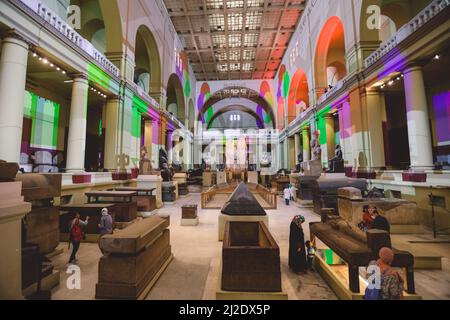 interior view of the Egyptian Museum, Cairo, Egypt Stock Photo - Alamy
