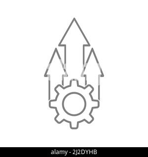 Manual production linear icon concept. Manual production line vector ...