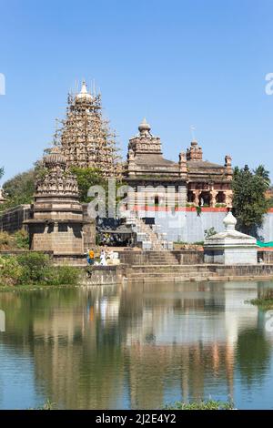 INDIA, MAHARASHTRA, SASWAD, January 2022, Devotee at Sangameshwar ...