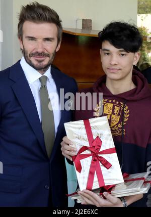 English former football player and UNICEF ambassador, David Beckham and ...