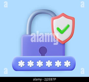 padlock security data system sign Stock Vector Image & Art - Alamy