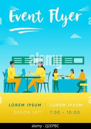 People having meal at dining table illustration Stock Vector Image ...
