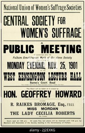 The National Union of Women's Suffrage Societies campaigned for women's ...