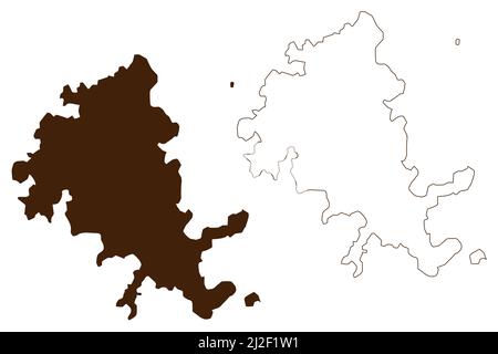 Schoinoussa island (Hellenic Republic, Greece, Greek island) map vector ...