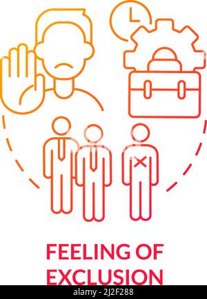 Feeling of exclusion red concept icon Stock Vector Image & Art - Alamy