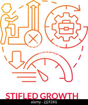 Stifled growth concept icon Stock Vector Image & Art - Alamy