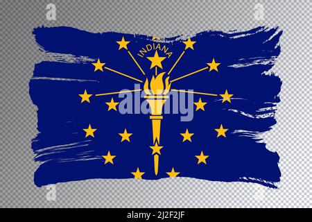 Indiana state flag, Indiana flag transparent background Stock Photo - Alamy