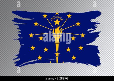 Indiana state flag, Indiana flag transparent background Stock Photo - Alamy