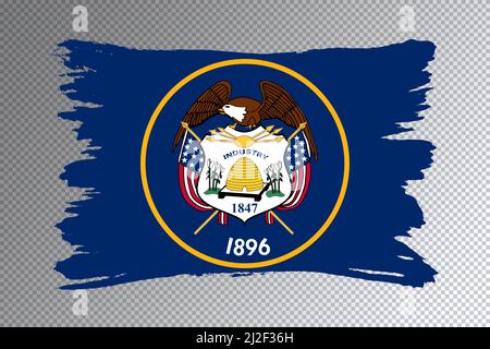Utah state flag, Utah flag transparent background Stock Photo - Alamy