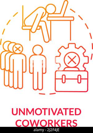 Unmotivated coworkers red concept icon Stock Vector Image & Art - Alamy