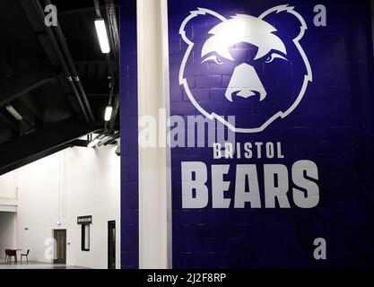 General view inside of Ashton Gate Stadium, home of Bristol City Stock ...