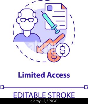 Limited access to healthcare concept icon Stock Vector Image & Art - Alamy