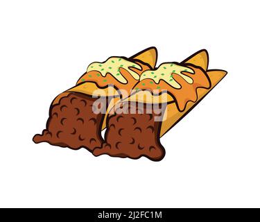 Detailed Enchiladas the Mexican Food Illustration Stock Vector Image ...