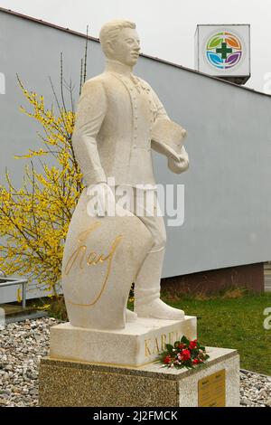 Pilsen, Czech Republic. 1st Apr, 2022. The statue of the last Austrian ...