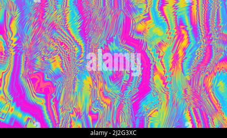 An illustration of trippy psychedelic rainbow op art glass refraction ...