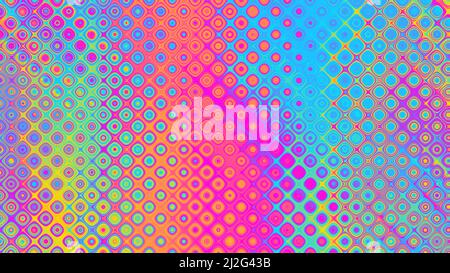 An illustration of trippy psychedelic rainbow op art glass refraction ...
