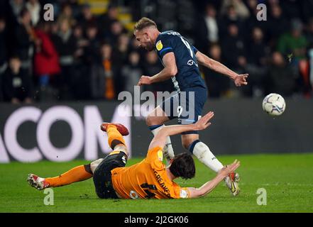 Jacob Greaves #4 of Hull City during the Sky Bet Championship match ...
