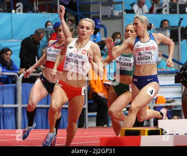 Lada Vondrova, Jessie Knight and Sophie Becker competing in the 400m ...