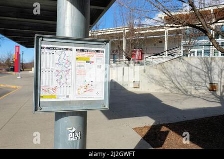 Bus Stop Route 6 Public Transit Downtown City Transportation Stock ...
