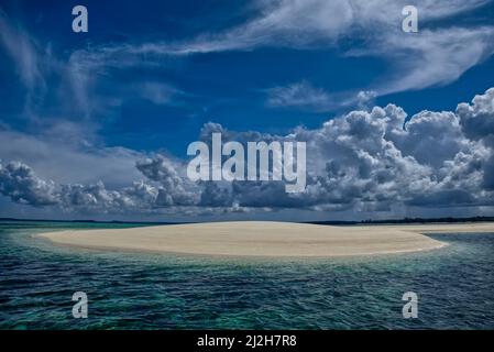 Ngurtafur Beach, which stretches across the open sea, is located on the ...