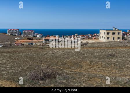 Sevastopol, Crimea - March 15, 2021: View of boats in Balaklava Bay ...