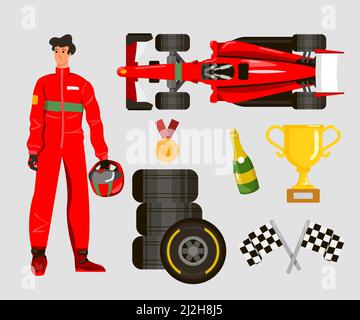 Car racing man cartoon vector illustratio design Stock Vector Image ...