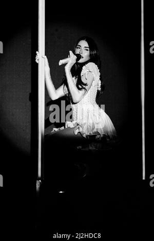 Madison Beer performs live at Fabrique on April 1, 2022 in Milan, Italy ...