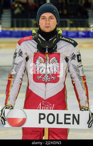 HEERENVEEN, NETHERLANDS - APRIL 4: Michał Knapp (Poland), David Lizák ...