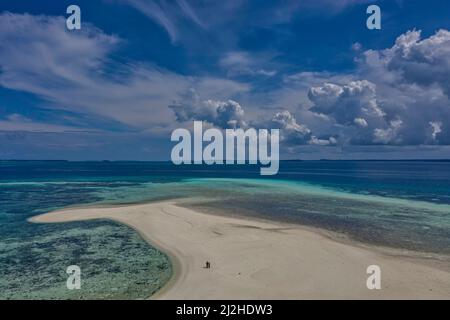 Ngurtafur Beach, which stretches across the open sea, is located on the ...