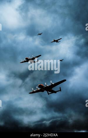 bombardiers of WWII in formation Stock Photo - Alamy