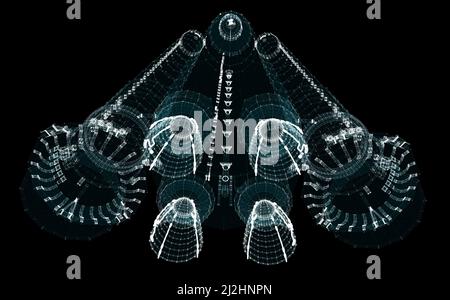 Abstract space rocket of the particles Stock Photo - Alamy