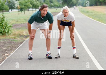 Actor Larry Lamb (left) found a new friend during the filming of ...