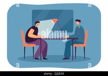 Interrogating interview in department of police station vector ...