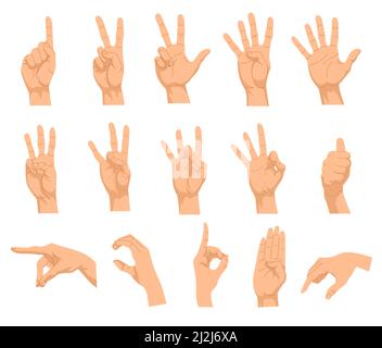 Hand gestures, signs, set of illustrations Stock Vector Image & Art - Alamy