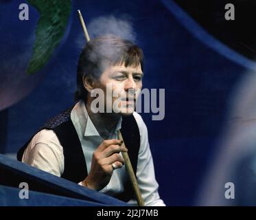 Alex Higgins snooker player alias Hurricane Higgins smoking cigar and ...