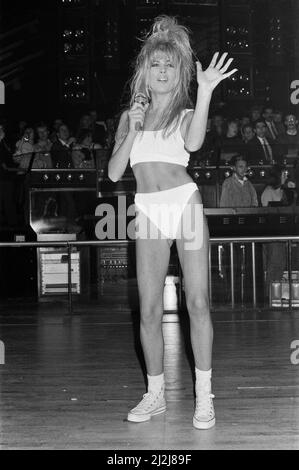 Mandy Smith at a nightclub to promote her new song. She is pictured ...