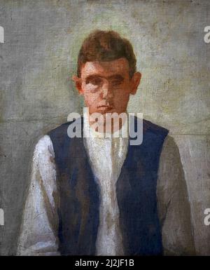 A 1924 oil on canvas portrait by Moïse Kisling, depicting a woman in a ...