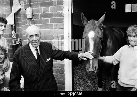 Grand National Winner, Maori Venture and owner Jim Joel. Jim Joel was ...