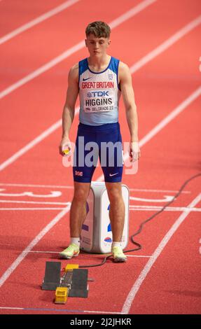Ben Higgins GB & NI running leg one of the men’s 4x400m relay on Day ...