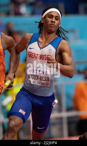 Alex Haydock-Wilson GB & NI running leg two of the men’s 4x400m relay ...