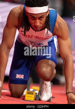 Alex Haydock-Wilson GB & NI running leg two of the men’s 4x400m relay ...