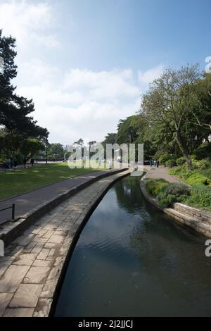 Gardens and Stream - Bournemouth Stock Photo - Alamy