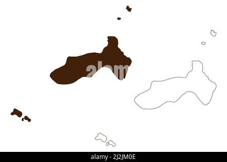 Galite Islands (Republic of Tunisia, archipelago) map vector ...