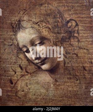 The Girl Head by Leonardo Da Vinci 1508 . The National Gallery in Parma ...
