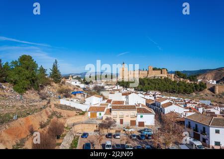 A beautiful aerial shot of the Alcazaba Historical landmark in ...