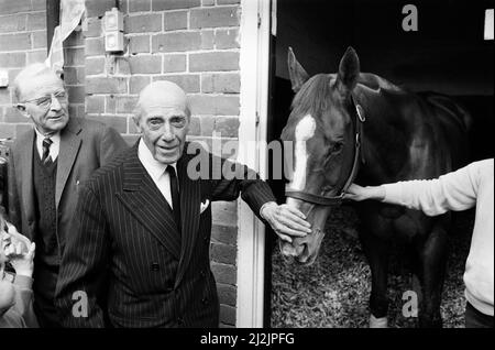 Grand National Winner, Maori Venture and owner Jim Joel. Jim Joel was ...